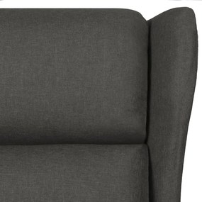 Polohovací křeslo tmavě šedé textil 340950