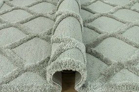 Koberec Berber 6844l. 3D světle šedý