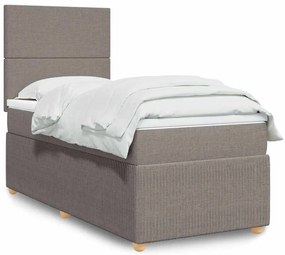 Box spring postel s matrací taupe 90x200 cm textil 3291936