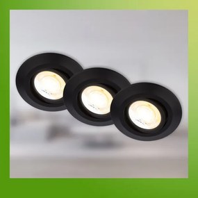 Briloner 7586035-SADA 3xLED Koup podh svítidlo KLIRA 1xLED/4,9W/230V IP23 černá