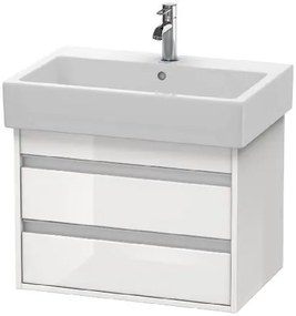 Duravit Ketho - Umyvadlová skříňka 480x650x440 mm, 2 zásuvky, lesklá bílá KT662402222