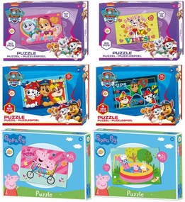 _Ostatní 1_ PUZZLE Tlapková Patrola / Peppa Pig skládačka 24/50/99 dílků 6 druhů 039394
