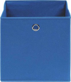 Úložné boxy 4 ks netkaná textilie 28 x 28 x 28 cm modré 325195