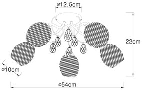 Globo 56689-5 - Přisazený lustr KORDULA 5xE14/40W/230V