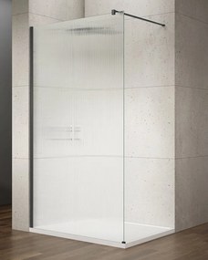 Gelco VARIO BLACK jednodílná sprchová zástěna k instalaci ke stěně, sklo nordic, 700 mm GX1570-06