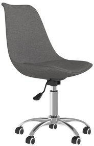 Otočné jídelní židle 6 ks tmavě šedé textil,  3085389
