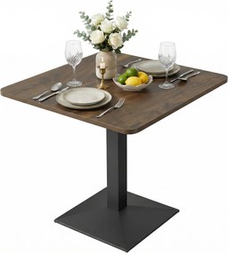 HOMCOM jídelní stůl pro 2 osoby, 70 × 70 × 75 cm, ořech