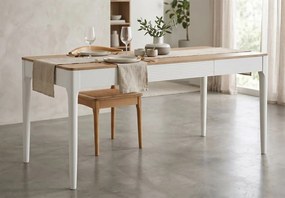 Jídelní stůl Matera 180 cm bílý/hnědý