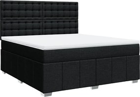 Box spring postel s matrací černá 180x200 cm textil 3291763