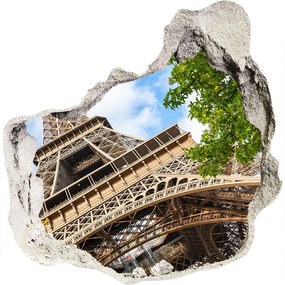 Wallmuralia Samolepící díra nálepka Eiffelova věž Paříž 75x75 cm
