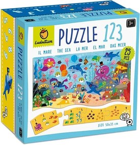 Ludattica puzzle 123, nauč se počítat, moře, 25 dílků