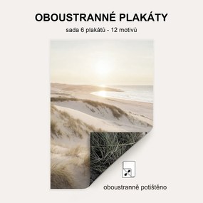 Sada oboustranných plakátů Béžová Pampová Tráva | 4 x A3, 2 x A4 | DP6351329