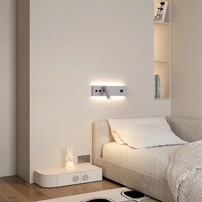 Brilagi-LED Nást. bodové svítidlo s USB portem NOCTIS LED/3W/230V+LED/9W béžová