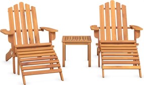 3dílná sada zahradního nábytku Adirondack masivní akácie 3152122