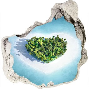 Wallmuralia Nálepka fototapeta 3D Ostrov tvar srdce 75x75 cm