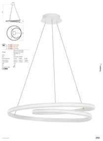 Redo 01-4365 - LED Stmívatelný lustr na lanku TORSION LED/60W/230V černá