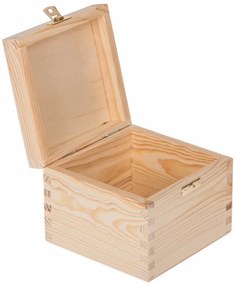 FK Dřevěná krabička - 14x14x11cm, Přírodní