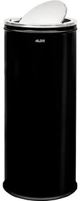 Alda Nerezový odpadkový koš 45 L, s výkyvným víkem, lakovaný černý