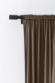 Hnědý zatemňovací závěs VELVET 140x270 cm Zavěšení: Řasící páska