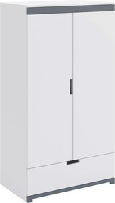 XXXLutz DĚTSKÁ ŠATNÍ SKŘÍŇ šedá, bílá, 100/182/57 cm MID.YOU - Pokoje pro miminka sestavy - 002142000302