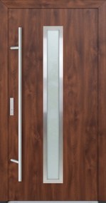 FM Turen - Feldmann & Mayer Vchodové dveře s ocelovým opláštěním FM Turen model DS01 Orientace dveří: Levé, otevírání ven, Dekor: Ořech, Standardní rozměr dveří včetně rámu: 88 cm x 208 cm - vnější rozměr rámu