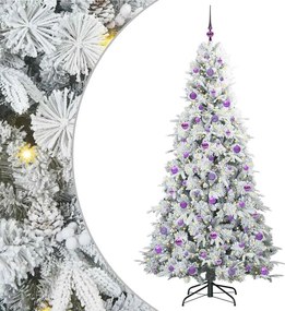 Umělý Skládací Vánoční Strom s stojanem Bílá 210 cm PE a PVC 3397503