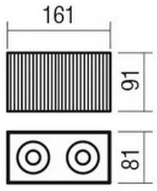 Redo 01-3412 - Bodové svítidlo DELPHI 2xGU10/7W/230V 16,1x8,1 cm černá
