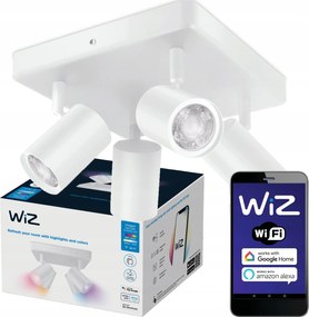 stropní svítidlo Led Reflektor Spot Szyna 4x 5W Bílá Rgb Smart WiFi WiZ