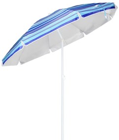 HI Plážový slunečník 200 cm modrý pruhovaný - Default Title