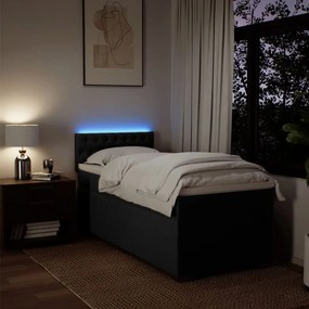 Box spring postel s matrací černá 100 x 200 cm textil 3288108