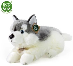 Plyšový pes husky ležící 30 cm ECO-FRIENDLY