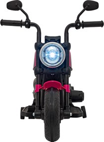 Ramiz Elektrická motorka Chopper FASTER pro děti růžová + FM rádio + audio panel + LED