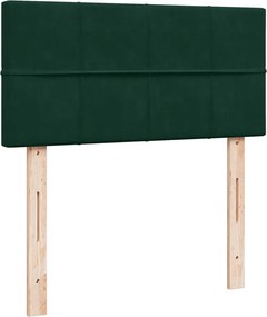 Box spring postel s matrací tmavě zelená 80 x 200 cm samet 3287599