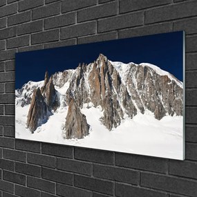 Obraz na skle Zsněžené Horské Vrcholy 120x60 cm