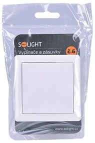 SOLIGHT Vypínač Slim č. 6 střídavý - schodišťový, bílý