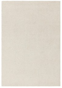 Slonovinový ručně tkaný vlněný koberec 120x170 cm Zennith Grid – Asiatic Carpets