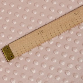 Dětská látka Minky 3D puntíky MKP-024 Tmavě béžová - šířka 150 cm