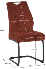 Kondela Jídelní židle, terakota/černá, KELMA