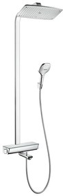 Hansgrohe Raindance Select E, Showerpipe 360 1jet s vanovým termostatem, bílá/chromová, HAN-27113400