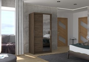 ADRK Furniture Posuvná skříň se zrcadlem BAROS 100 ADRK-SW-BAR-CH-100