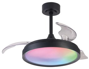 Mantra 8761 Siberia Mini, rozvinovací ventilátor se svítidlem a dálk. ovladačem, LED 40W 3000-6500K+RGB, bílá, průměr 45/91cm