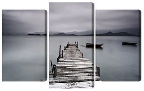 Vícedílný obraz Mlžné Jezero Nedostatek Nedostatek Přírodní plátno 120x80