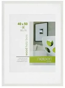 Rám na obraz Nielsen Apollo / 50 x 70 cm / dřevo / sklo / s paspartou / bílá