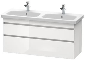Duravit DuraStyle - Umyvadlová skříňka 61x123x45 cm, 2 zásuvky, lesklá bílá DS649802222