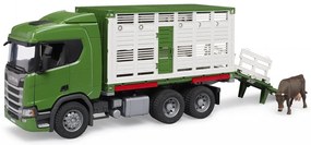 Bruder Přepravník zvířat Scania s figurkou krávy