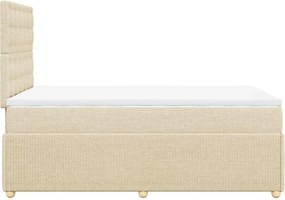 Box spring postel s matrací krémová 120x190 cm textil 3294314