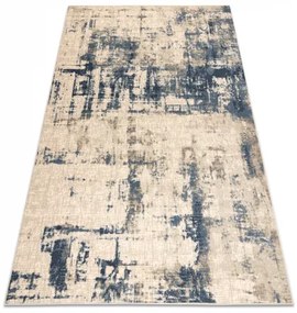 Vlněný kusový koberec NAIN 7005/50955 Abstraktní moderní béžový modrý Rozměr: 80x150 cm