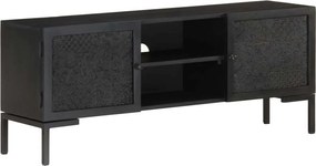 vidaXL TV stolek černý 115 x 30 x 46 cm masivní mangovníkové dřevo [323577]