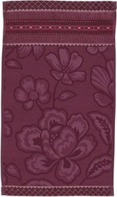 Pip Studio ručníky z bavlněného froté Jasmine Jacquard, tmavě růžové (Luxusní ručníky z bavlněného froté v designu Jasmine Jacquard v tmavě růžové)