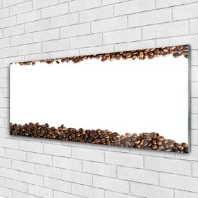 akrylový obraz Káva Zrnka Kuchyně 125x50 cm